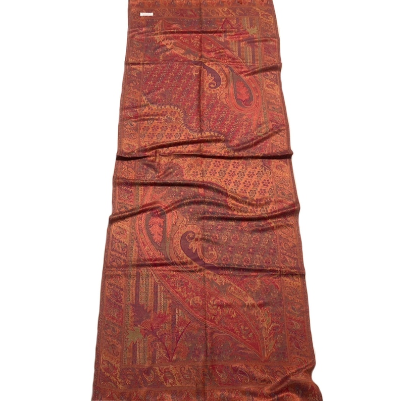Orange and Red Pashmina Scarf Festival Pashmina Hippie Shawls Women ...