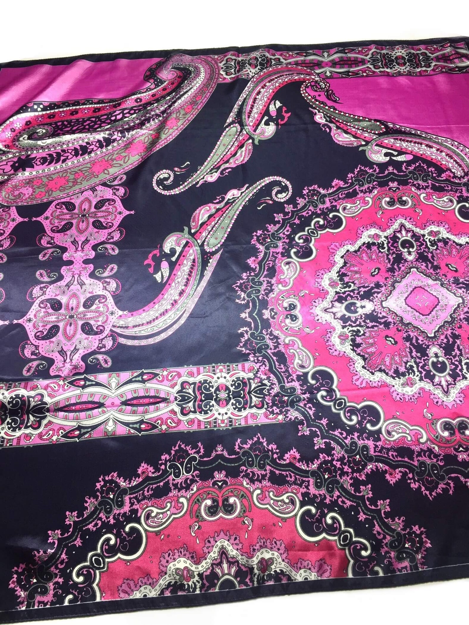 Mandala Satin Scarf,square Scarf,wrap,silk,headscarf,accessories,silky ...