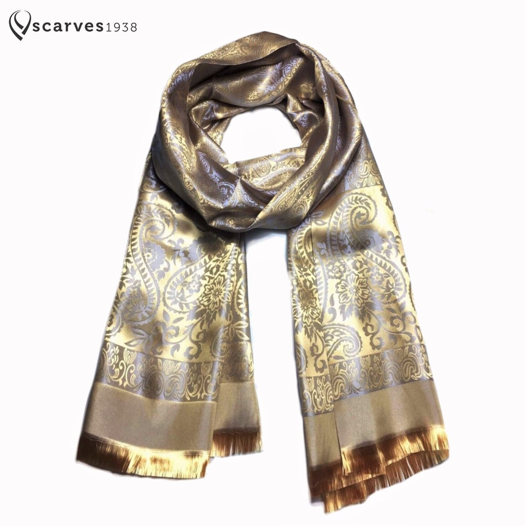 Silk Scarfgift for Hershawlfestival Scarfgold - Etsy UK