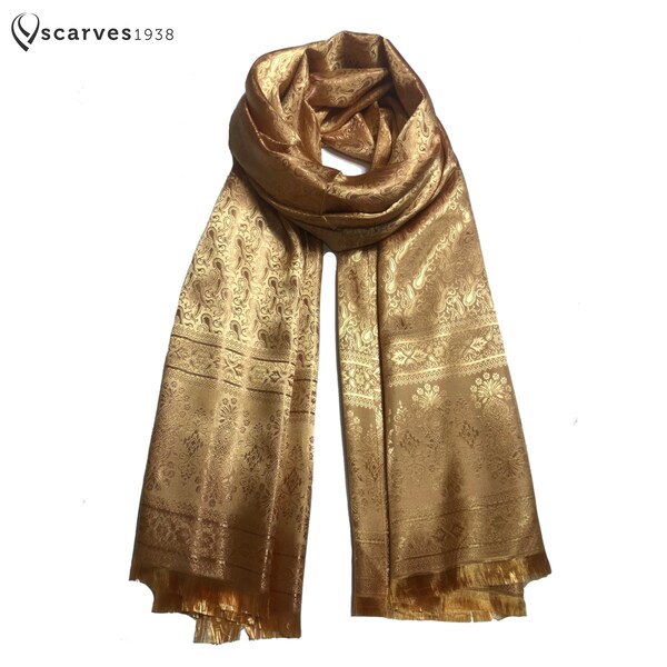 Gold Scarf - Etsy