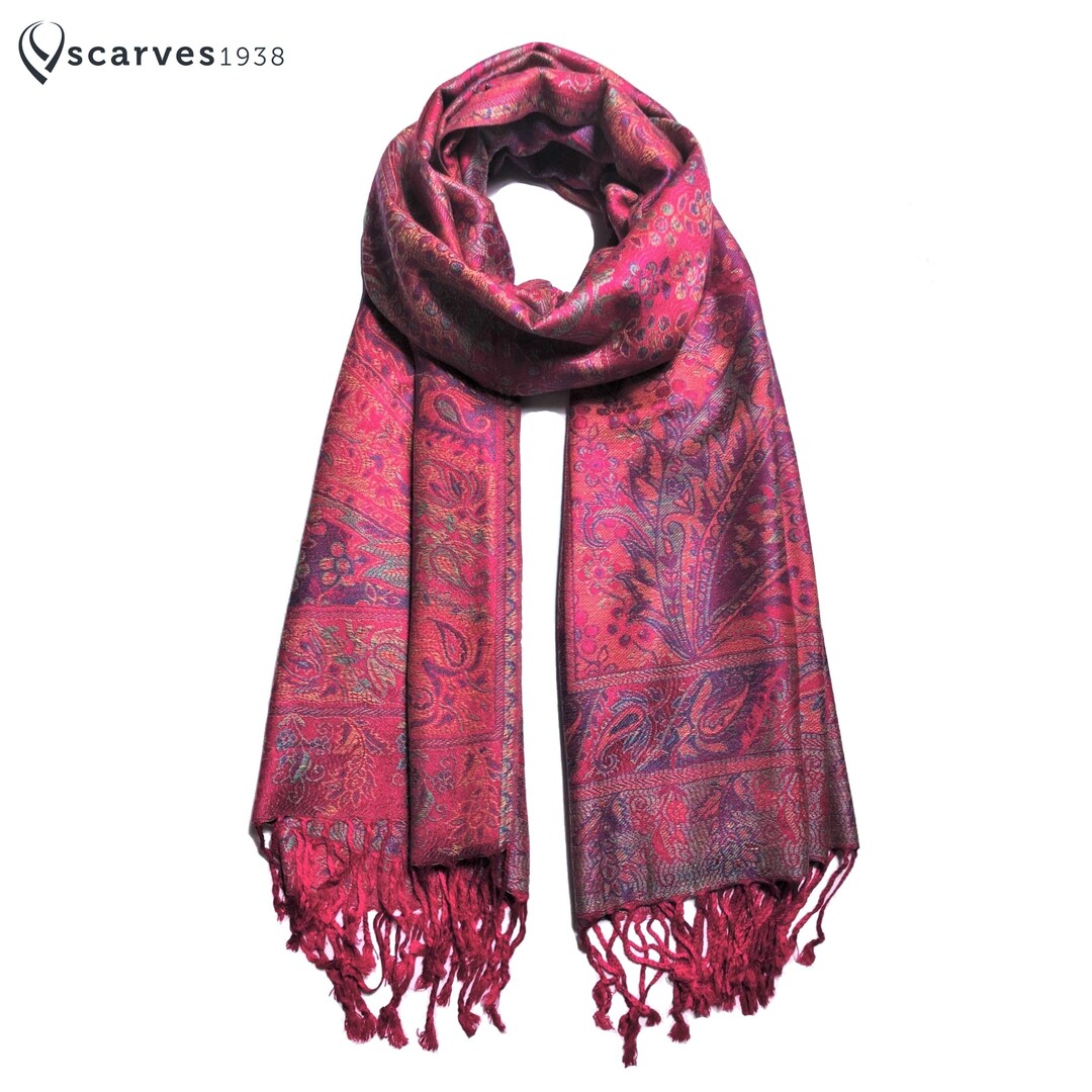 Fuchsia Pashmina Hot Pink Scarf Fuchsia Shawl Wrap Fuchsia Scarf ...