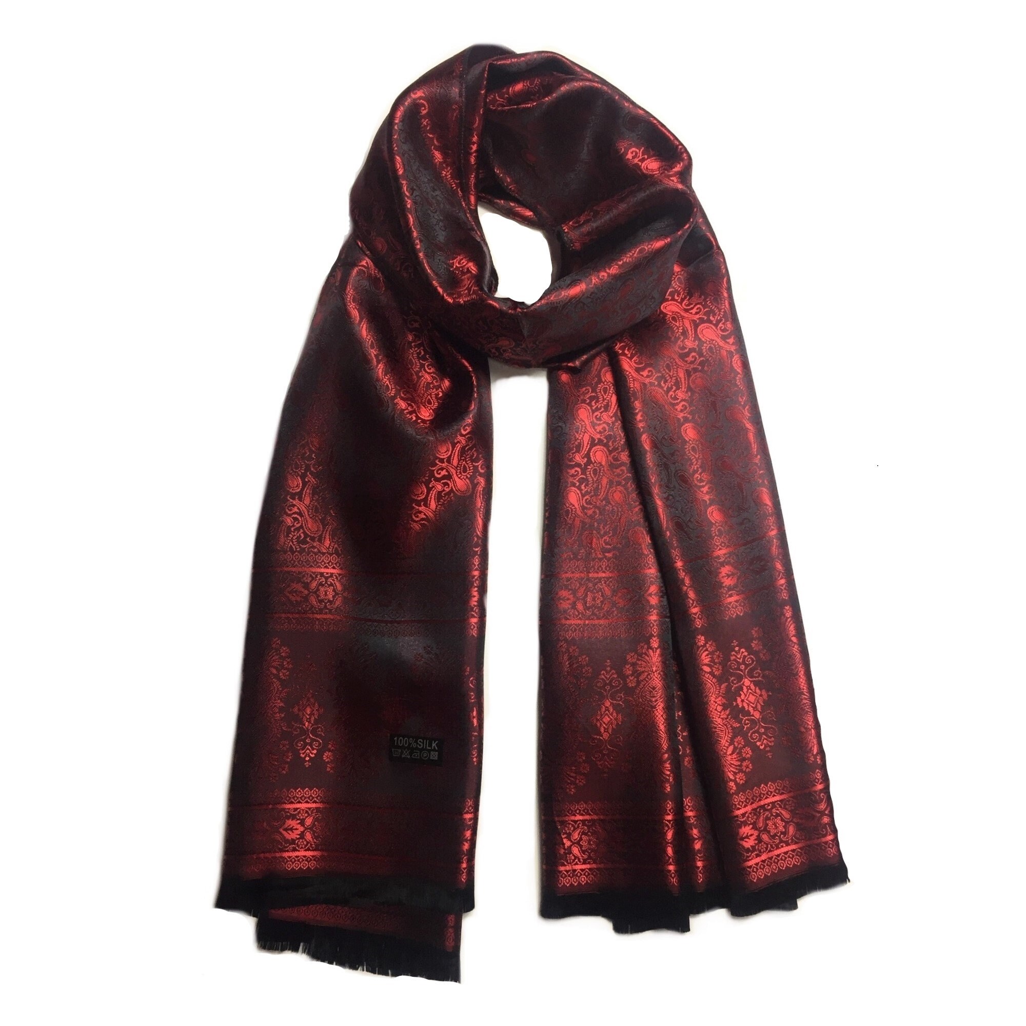 Red Silk Scarfgift for Hershawlreversible Silk - Etsy