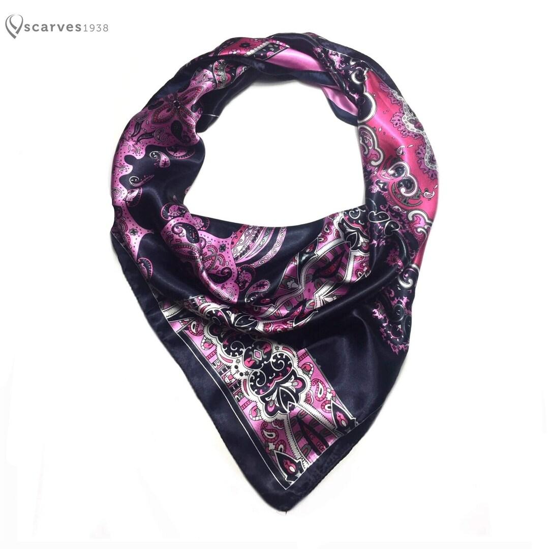 Mandala Satin Scarf,square Scarf,wrap,silk,headscarf,accessories,silky ...