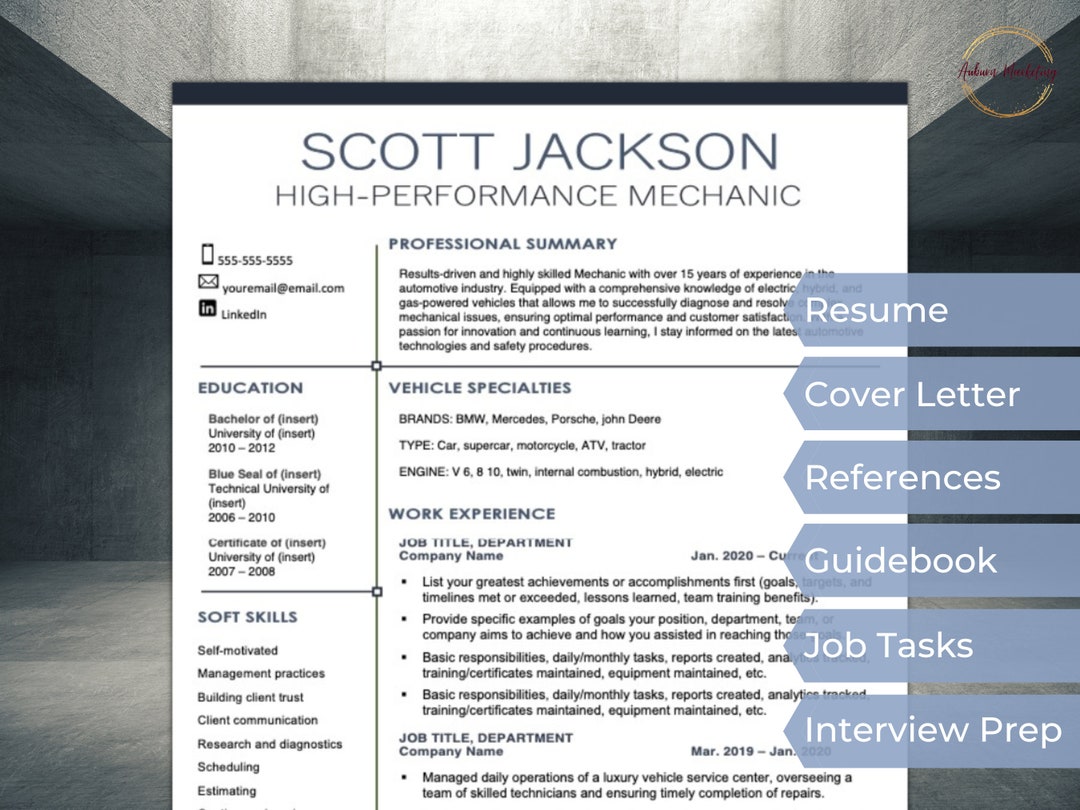 Mechanic Resume - Professional Mechanic CV - Heavy Duty Mechanic ...