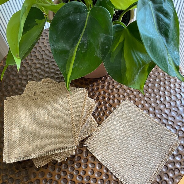 Burlap Coasters - Etsy