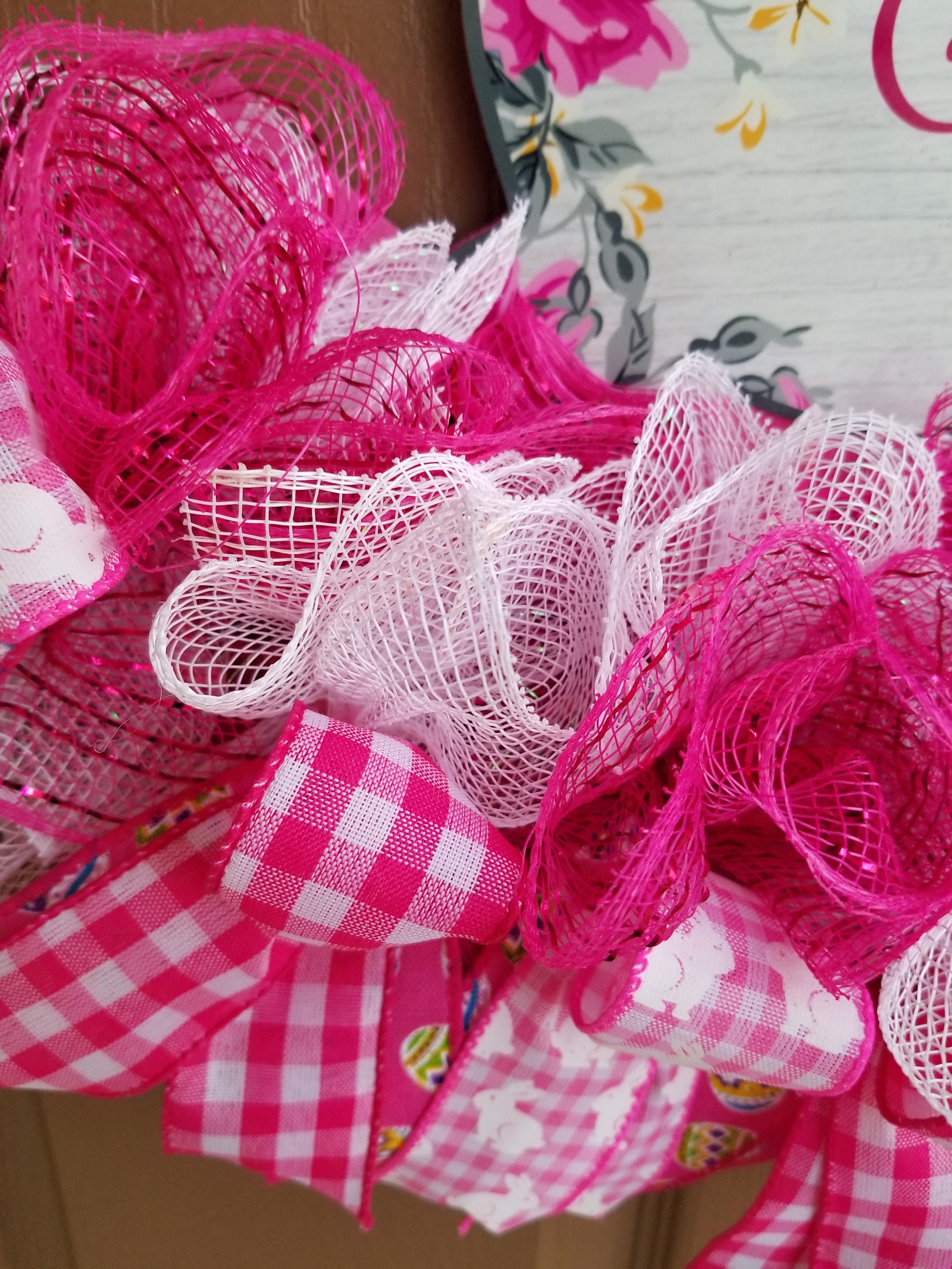 Easter Bunny Rabbit Rail Wreath. Great Addition to Your Easter - Etsy