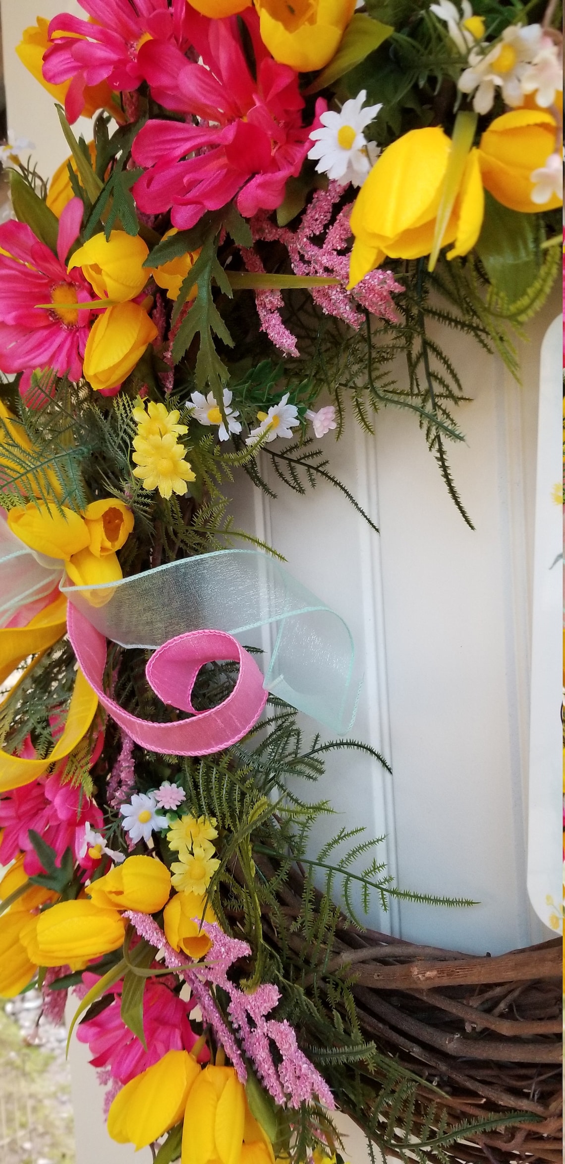 Floral Grapevine Wreath Spring Thru Summer - Etsy