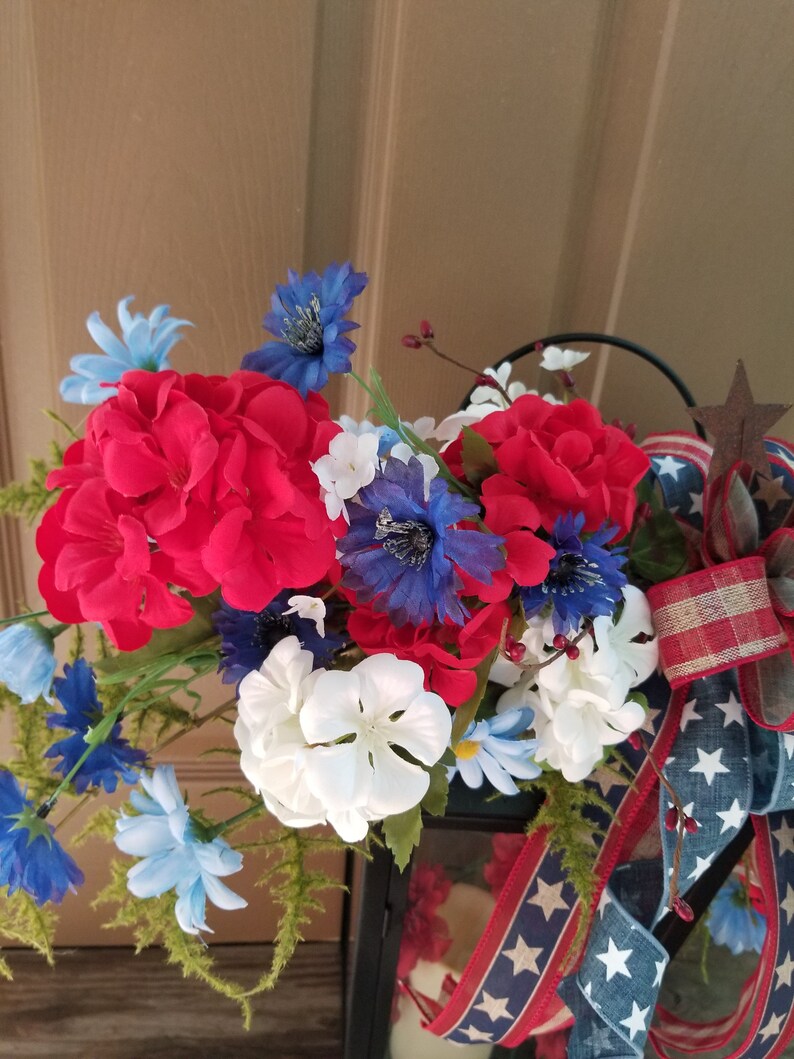 Patriotic Floral Lantern Swag - Etsy