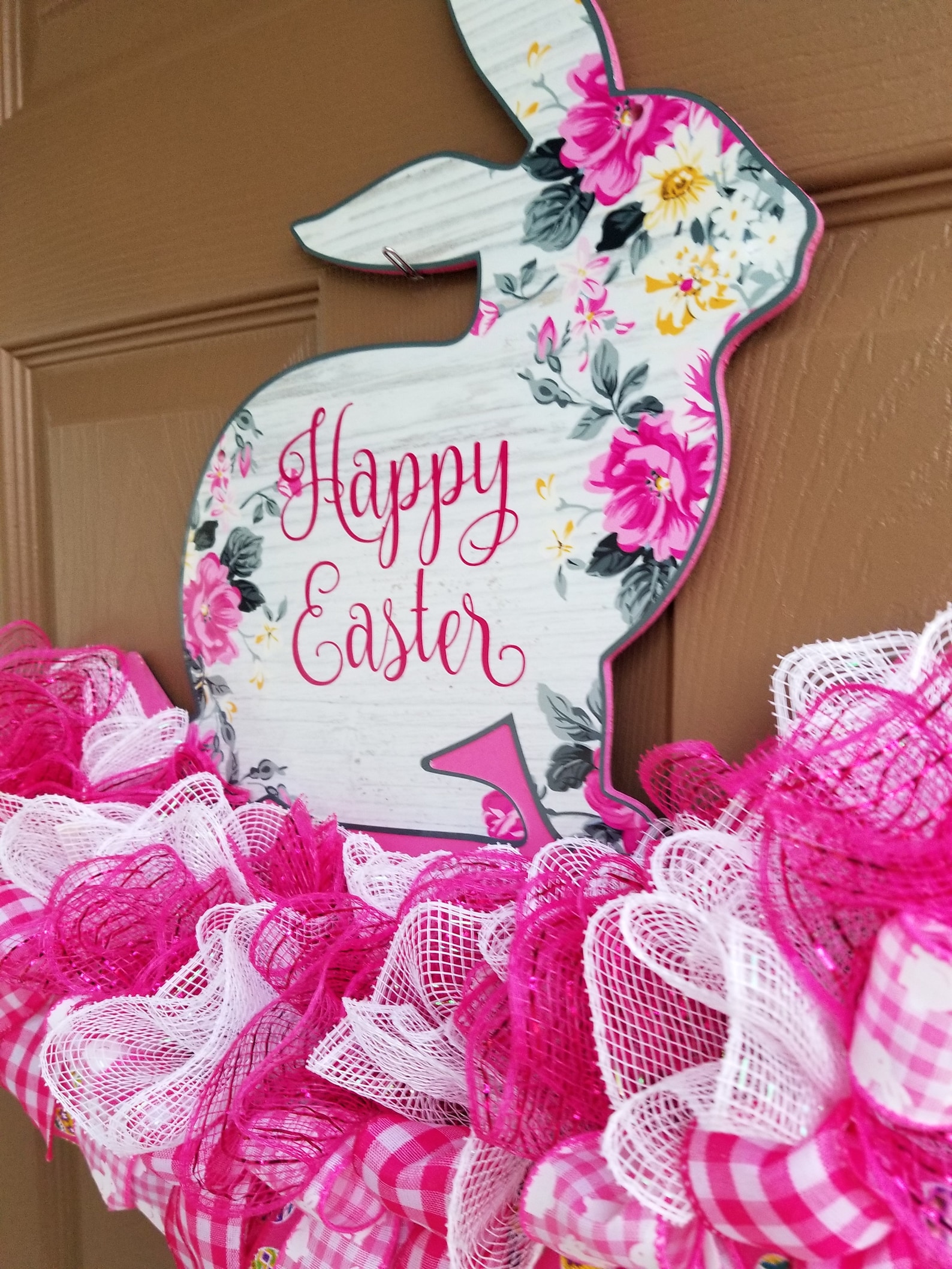 Easter Bunny Rabbit Rail Wreath. Great Addition to Your Easter - Etsy