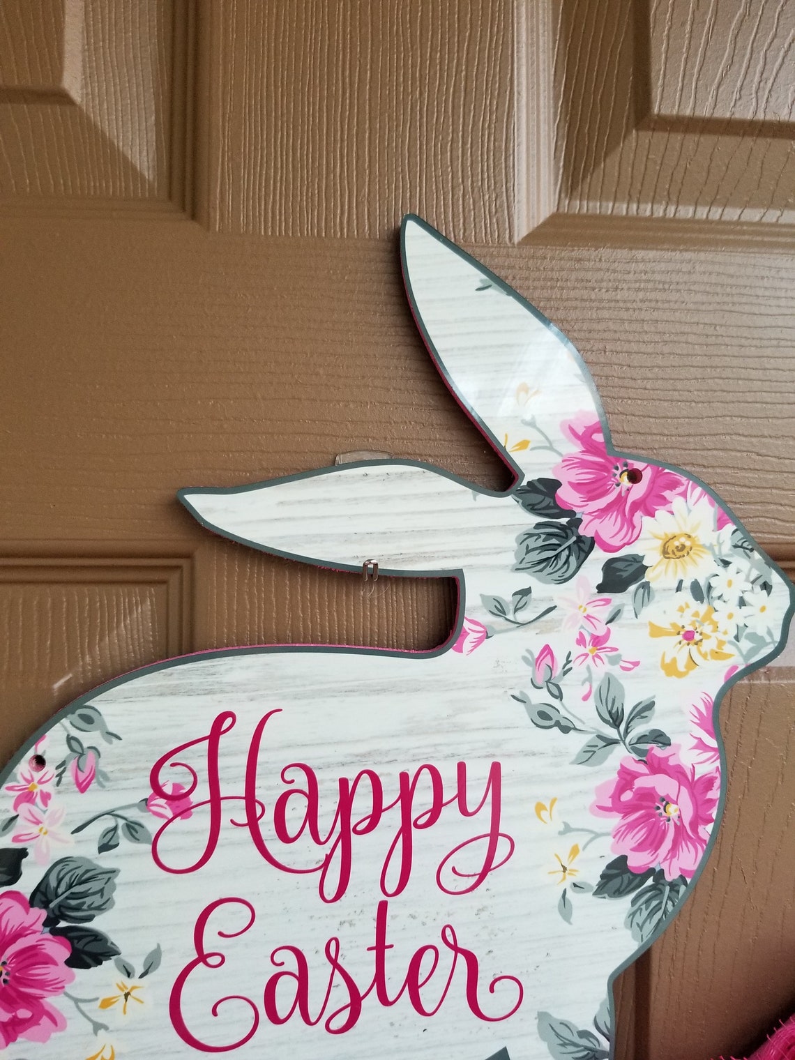 Easter Bunny Rabbit Rail Wreath. Great Addition to Your Easter - Etsy