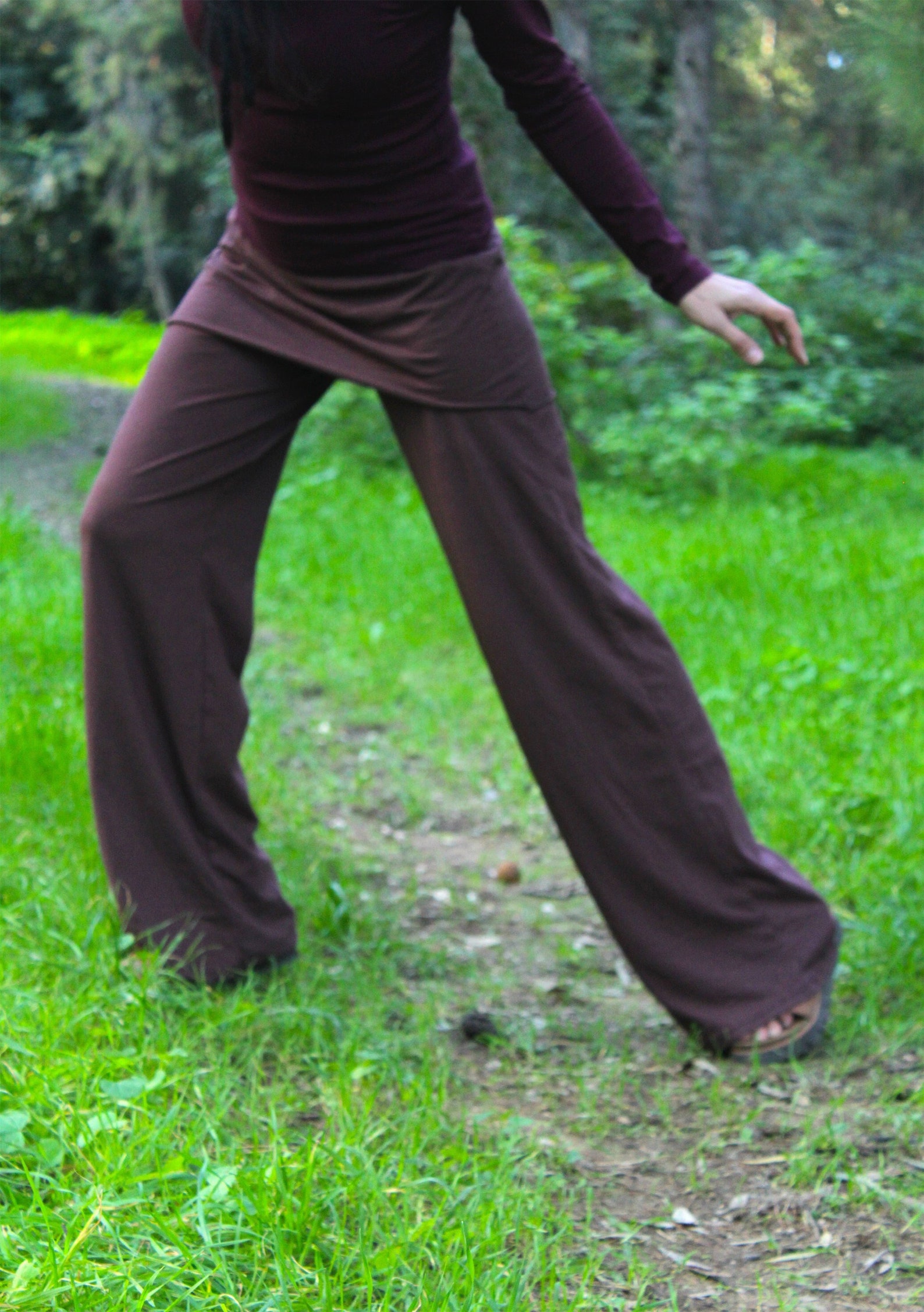 Organic Cotton - Hemp, Skirted Pants Long, Hemp Pants, Wide Leg Pants ...