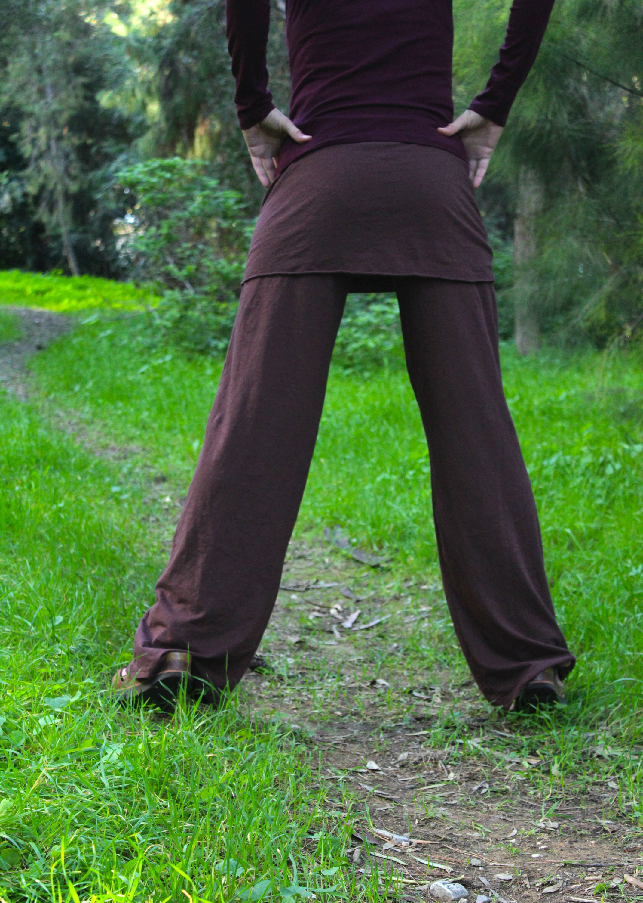Organic Cotton - Hemp, Skirted Pants Long, Hemp Pants, Wide Leg Pants ...