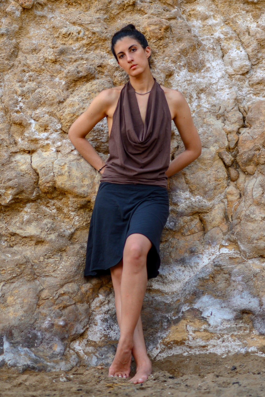 Organic Cotton Hemp, Draped Top, Open Back Top, Organic Top, Women Top ...