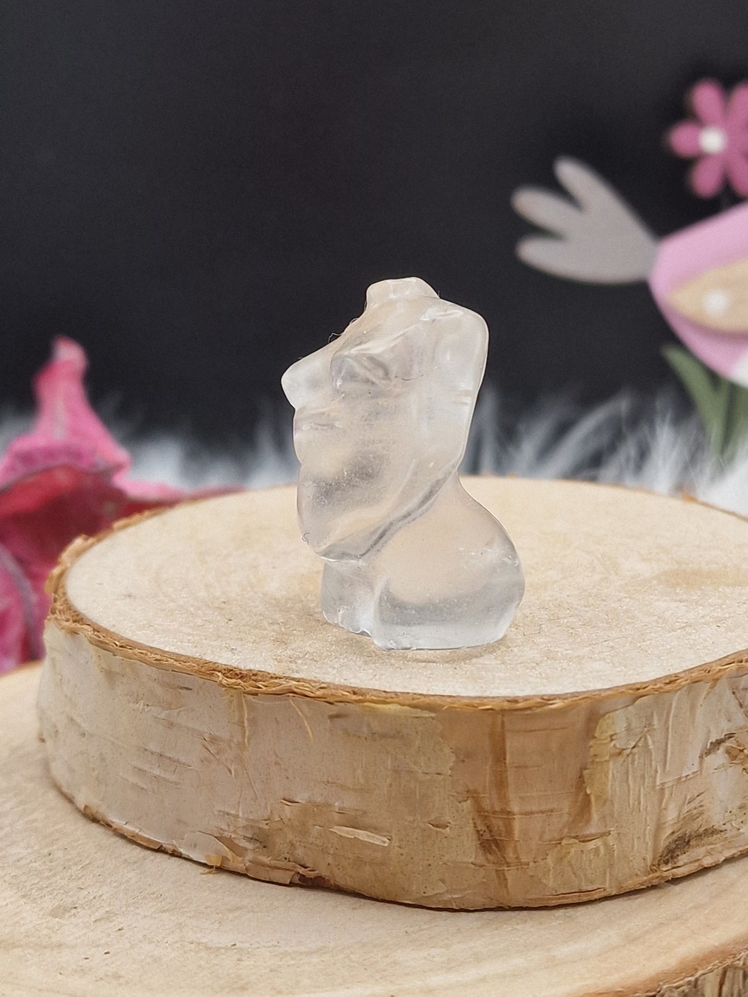 Pretty Crystal Women's Mini Torso Pregnant Baby Bump Rock Crystal ...