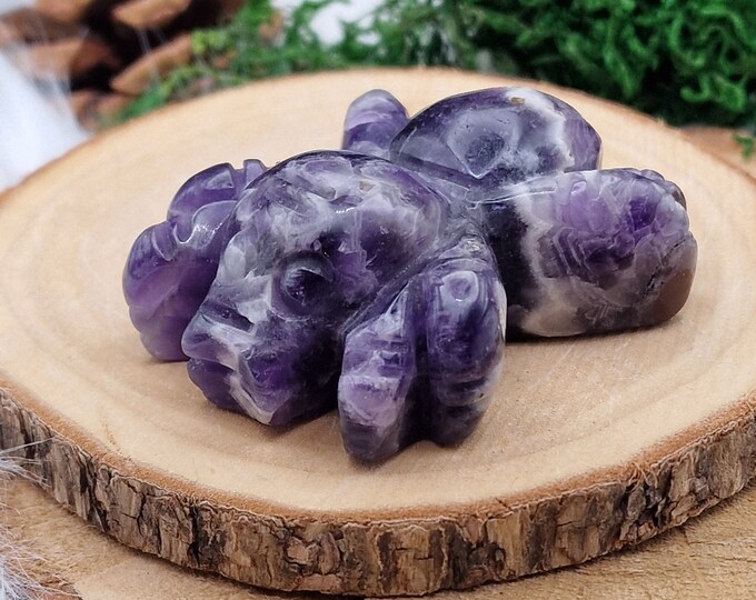 Mysterious Chevron Amethyst Crystal Spider - Spider Figurine ...