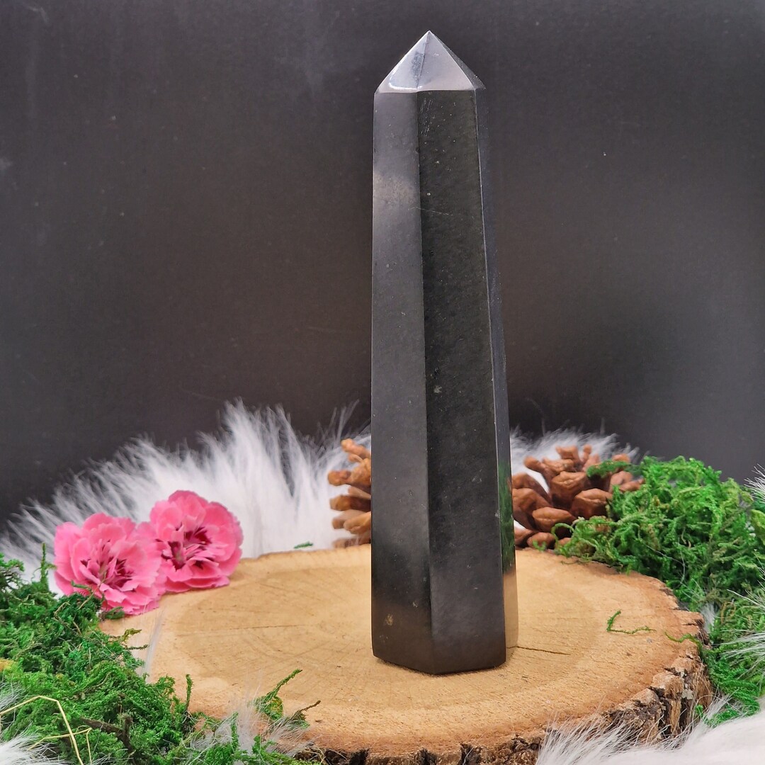 Energetic Shungite Shungite Tower Obelisk Point Shungite Tower Point Generator Black - Etsy
