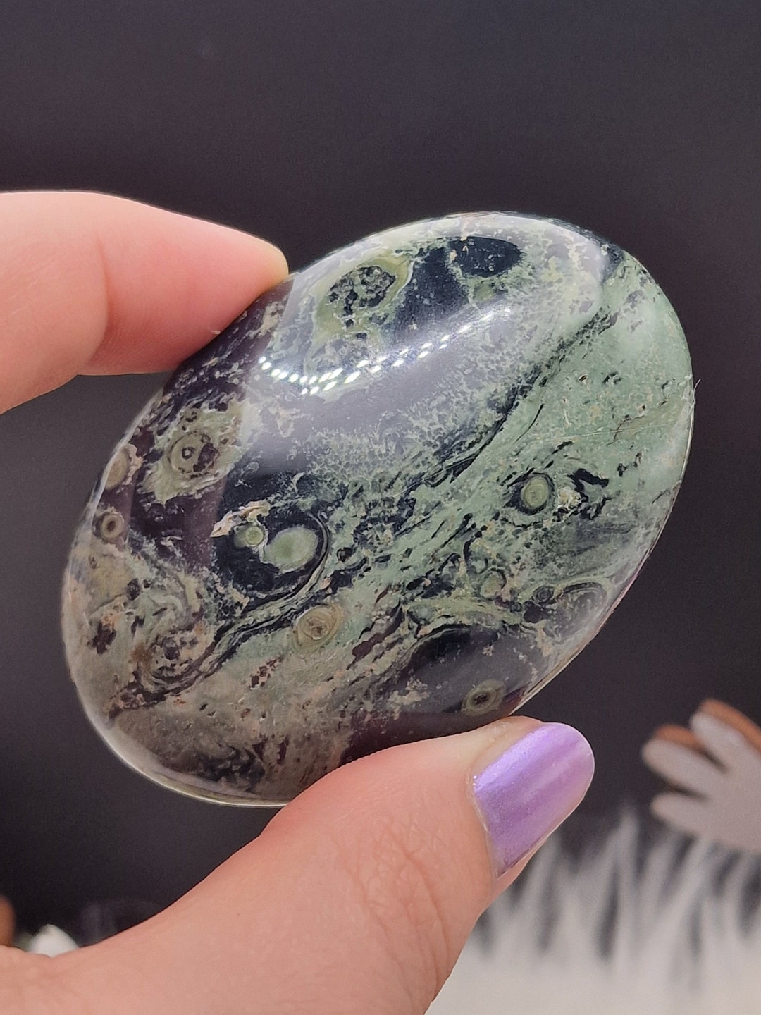 Fine Eldarite Nebula Stone Kambaba Eldarite Palm Tumble Stone ...