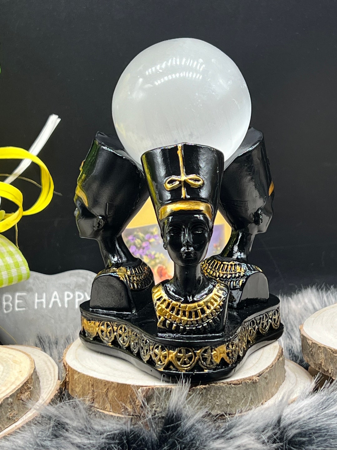 Large Sphere Holder Egypt nefertiti Sphere Stand Sphere Holder Stand ...