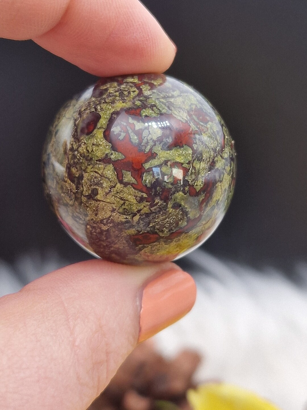 Beautiful Dragon Blood Bloodstone Heliotrope Crystal Ball Crystal Ball ...