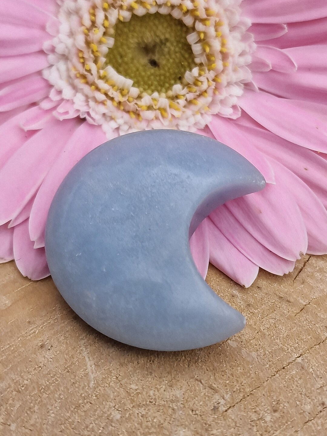 Pretty Blue Angelite Angel Stone Anhydrite Moon Gemstone Crescent Mini ...