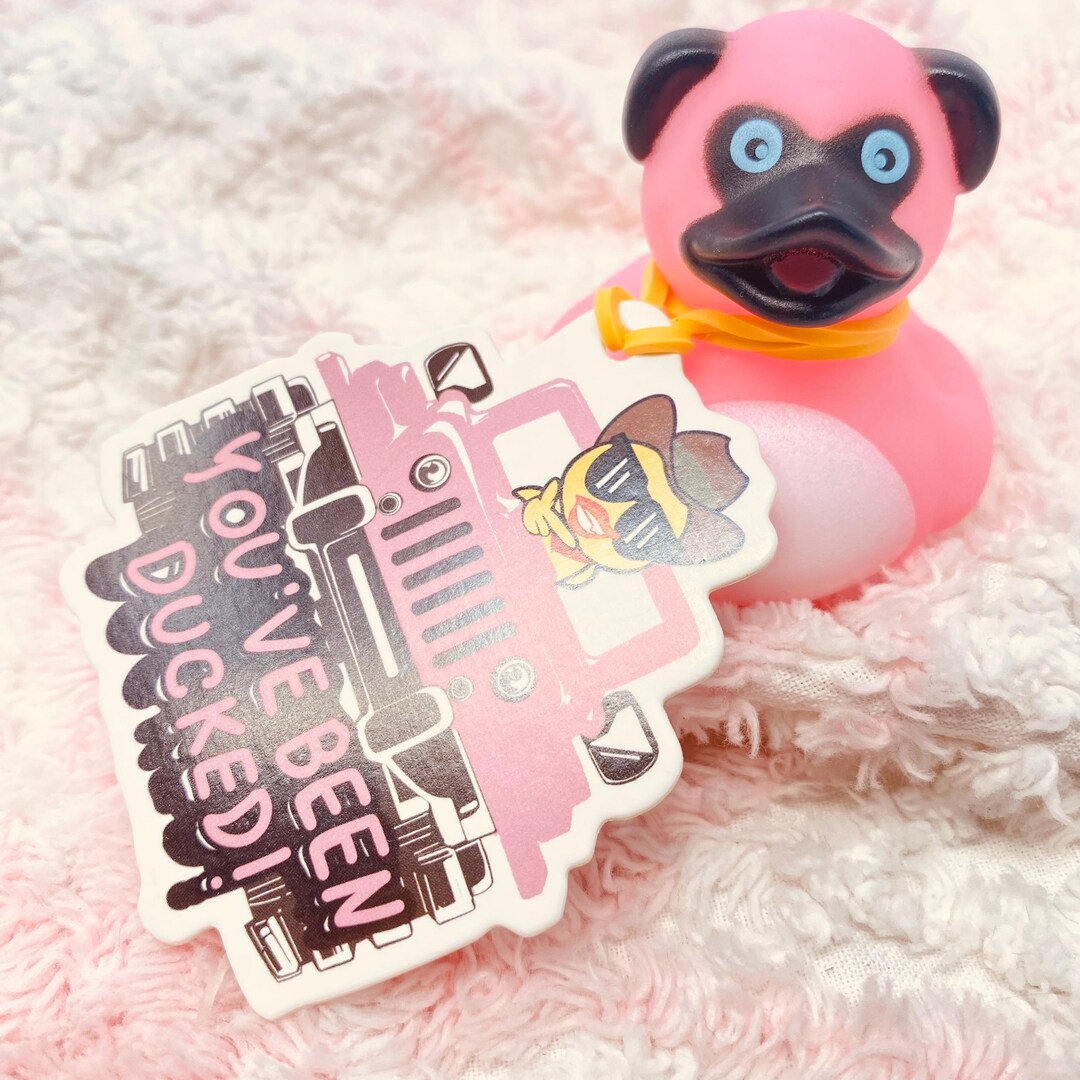 Bear Pink Rubber Ducky With Tag Jeep Ducking Biker - Etsy
