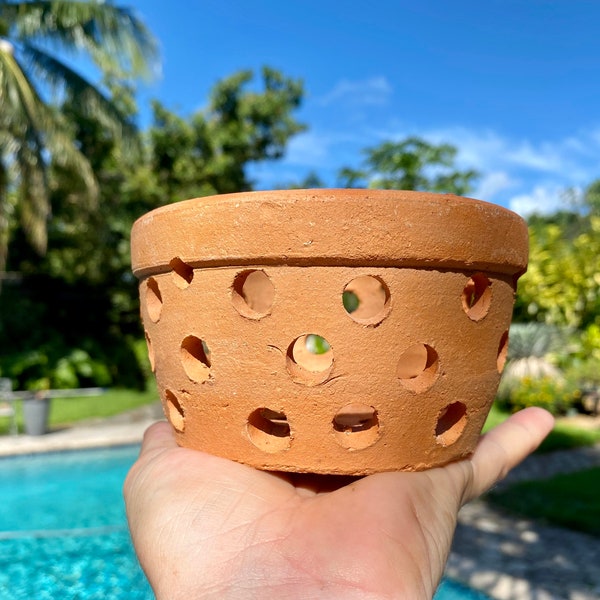 Clay Orchid Pot - Etsy