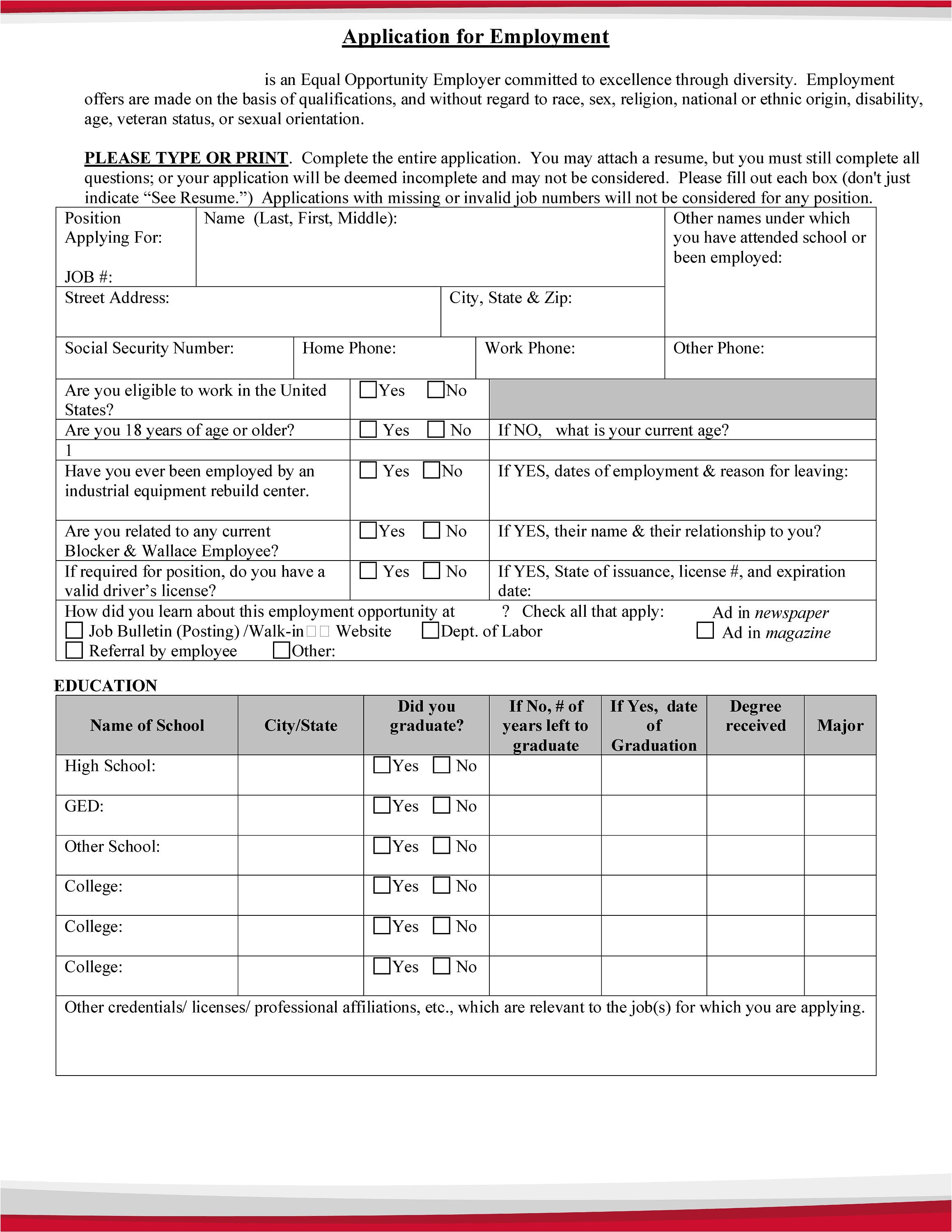 Job Application Template Word Document – Freetheibo.com Job Application Template Word Document – Freetheibo.com