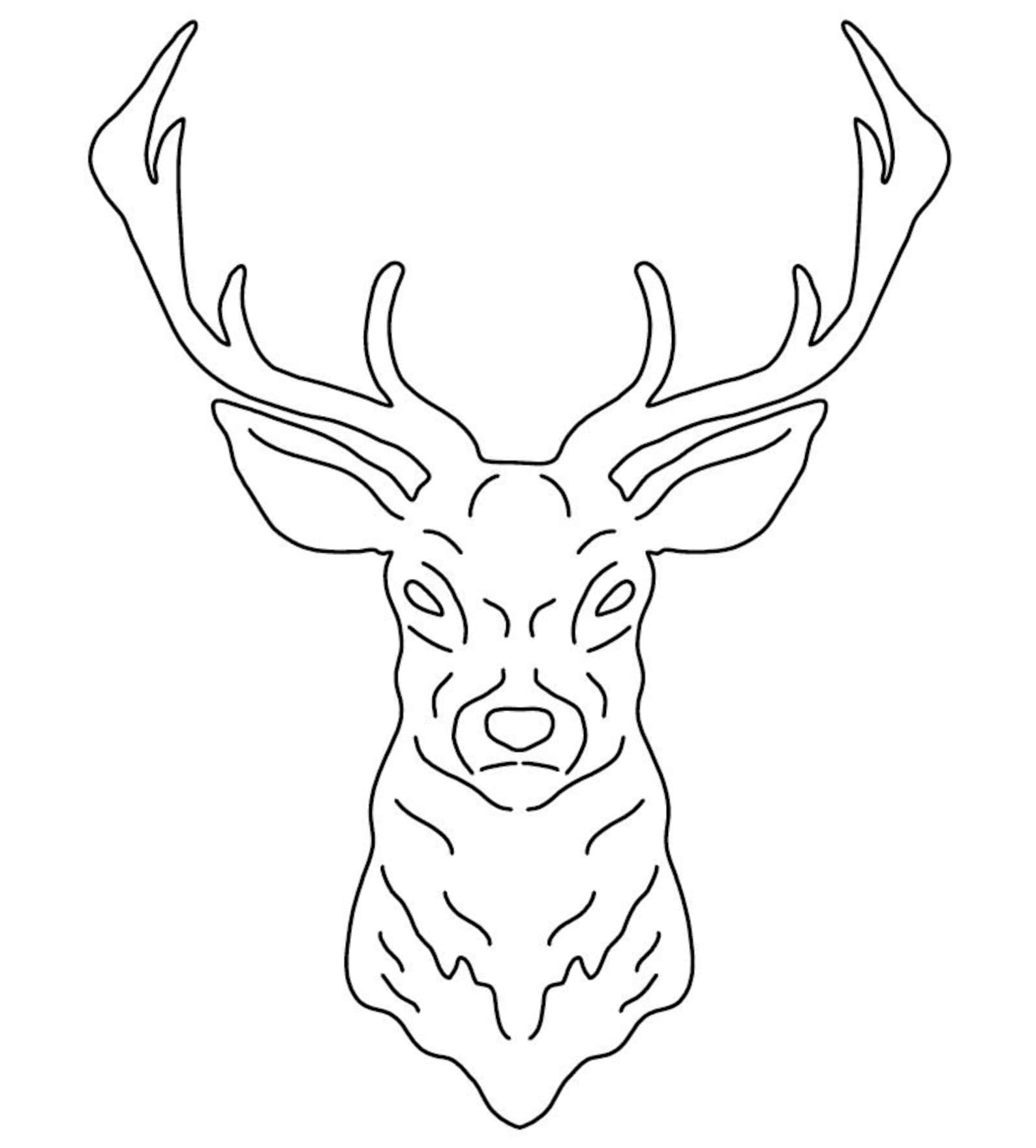 Hirsch SVG - Geweih DXF | Hirschkopf dxf | Hirschgeweih Svg | Hirsch ...