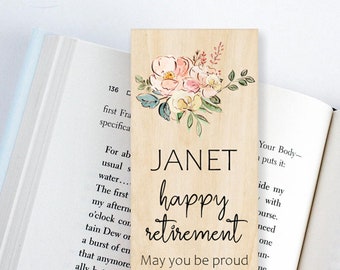 Retirement Card Bookmark / Personalized Retirement Gifts for | Etsy