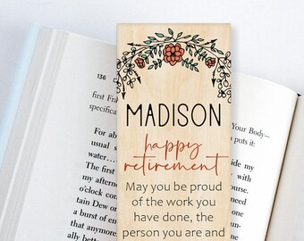 Retirement Card Bookmark / Personalized Retirement Gifts for | Etsy