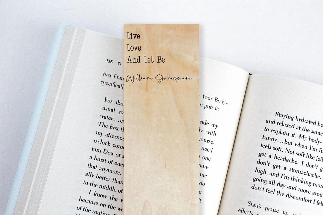 Shakespeare Bookmark / Wood Bookmark / Book Lover Gift / - Etsy