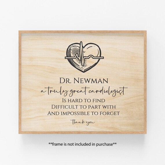 Cardiologist Gift Personalized Wood Print / Heart Doctor / - Etsy