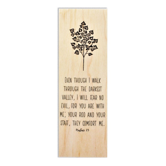 Psalm 23 Wood Bookmark / Psalm 23 Print / Christian Bookmark / | Etsy