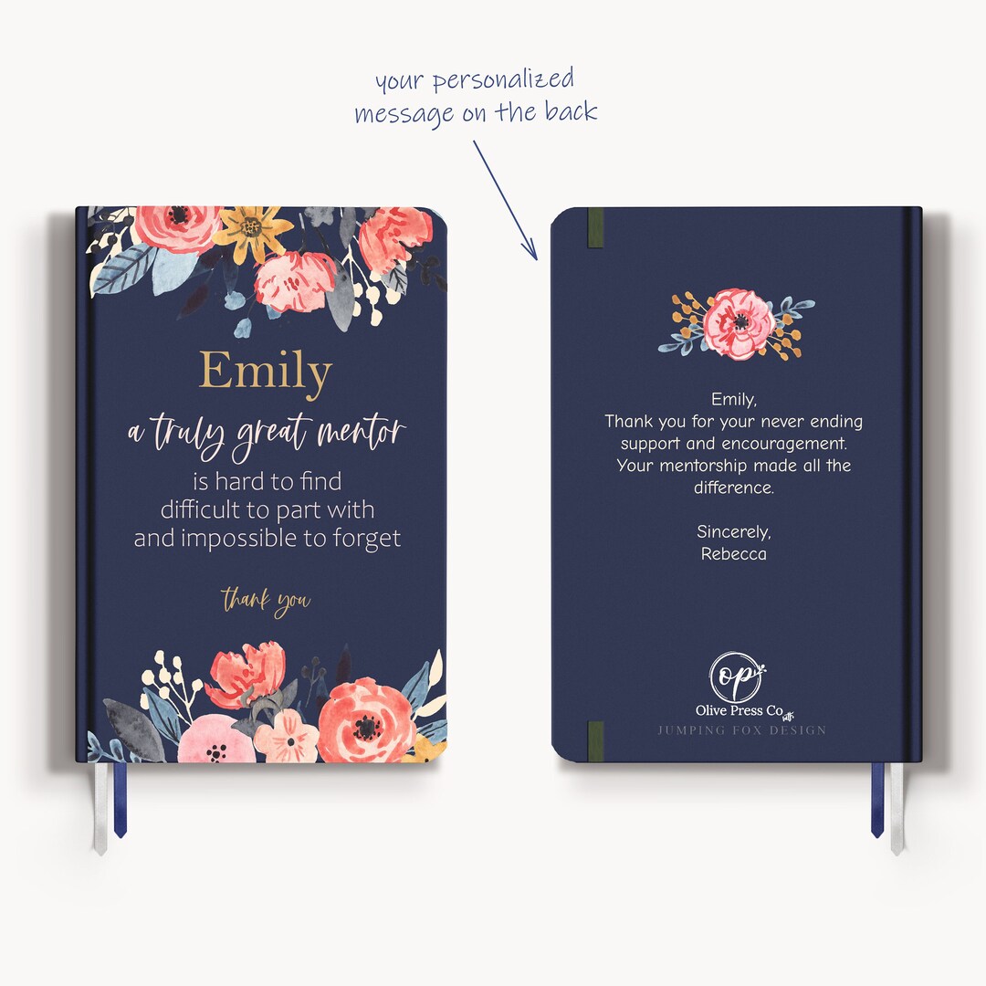 Personalized Mentor Gifts for Women / Personalized Notebook / Boss Gift ...