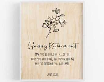 Retirement Card Bookmark / Personalized Retirement Gifts for | Etsy