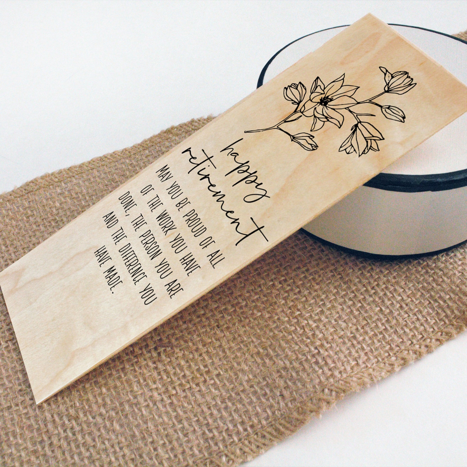 Retirement Card Bookmark / Personalized Retirement Gifts for | Etsy