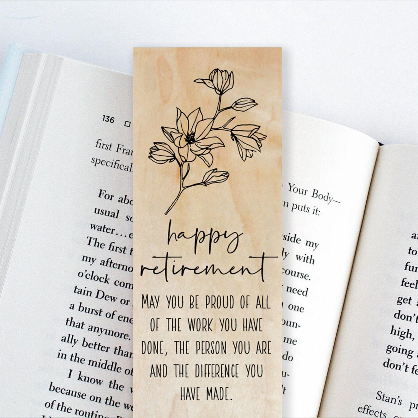 Retirement Card Bookmark / Personalized Retirement Gifts for | Etsy