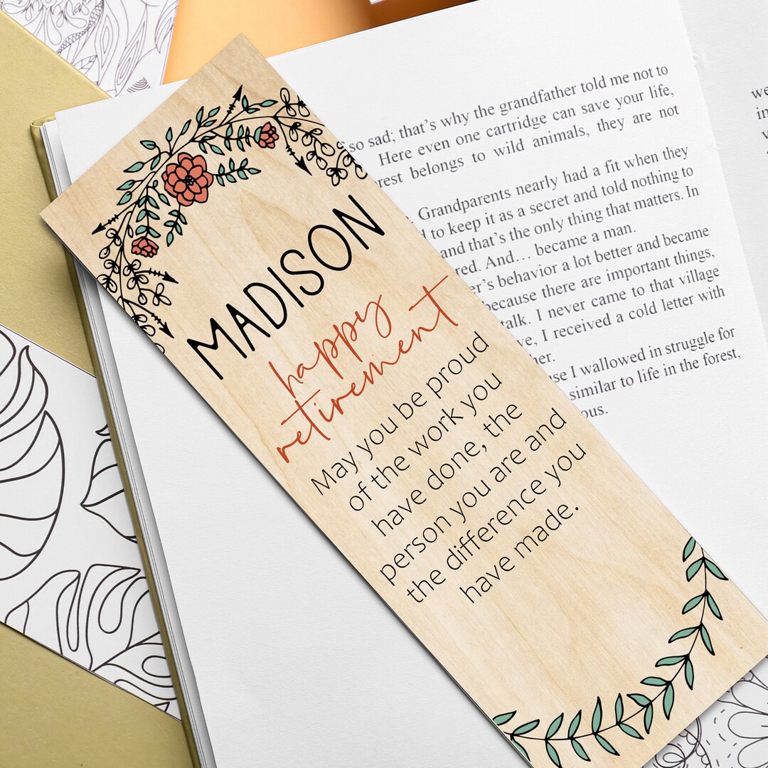 Personalized Retirement Bookmark Unique Gifts for Women Congratulations ...