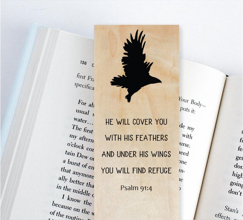 Psalm 91:4 Bookmark / Christian Gifts / Stocking Stuffer / Religious ...