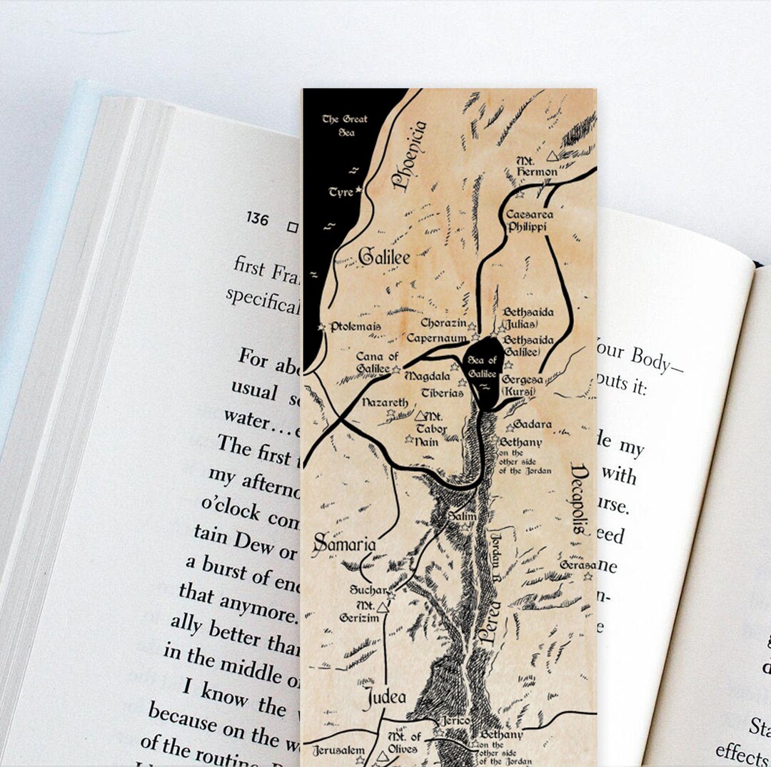 Jesus Ministry Map Unique Bookmark Jesus Pastor Gift Unique Gift Idea ...
