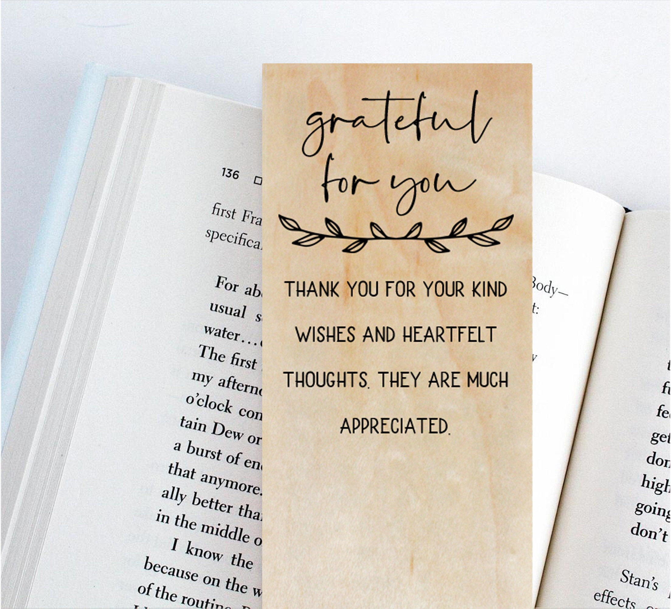 Thank You Card Bookmark / Thank You Gift for Friend / Thank - Etsy