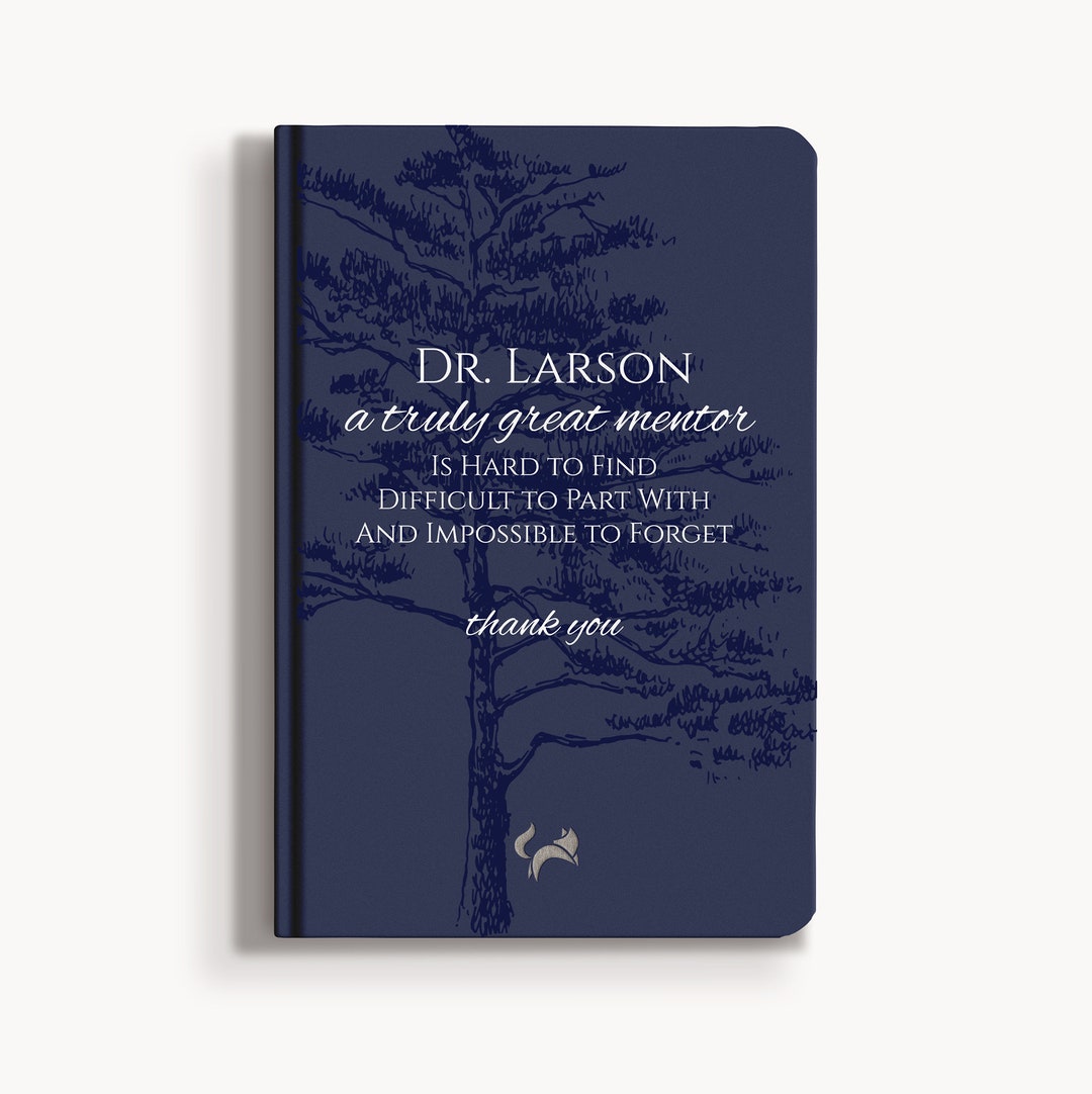 Custom Mentor Hardcover Journal With Personalized Message on Back for ...