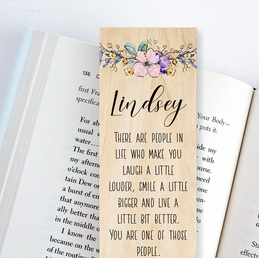 Custom Wood Bookmark Christmas Gifts for Coworkers Women Personalized ...