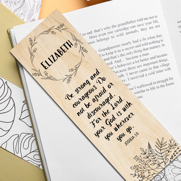 Personalized Bookmarks With Verse - Etsy