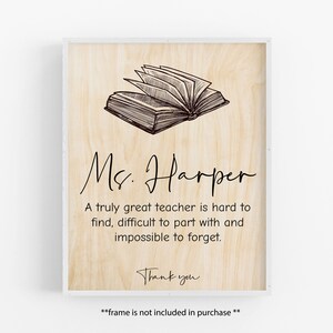 Unique Wood Print for Teachers / Christmas Gift / Teacher Appreciation ...
