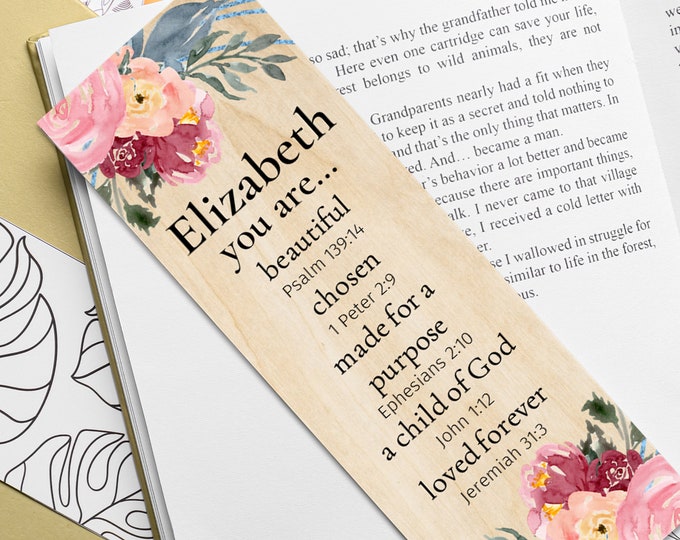 Isaiah 41:10 Custom Name Press Flower Bible Passage Bookmark for ...