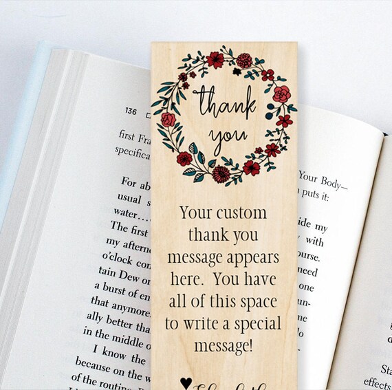 Thank You Gift / Wood Bookmark / Card / Photographer / Mother | Etsy