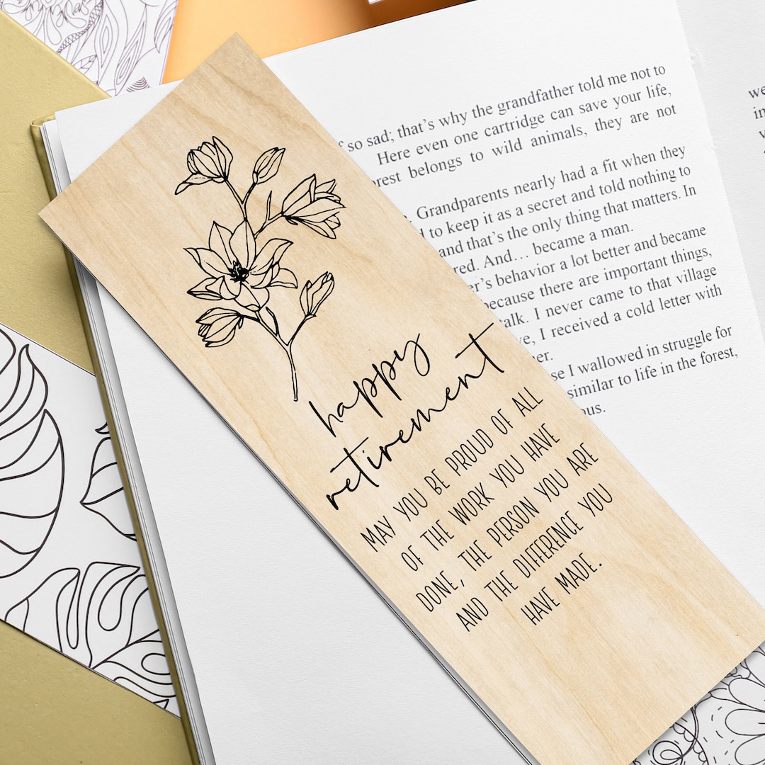 Retirement Card Bookmark / Personalized Retirement Gifts for Women ...
