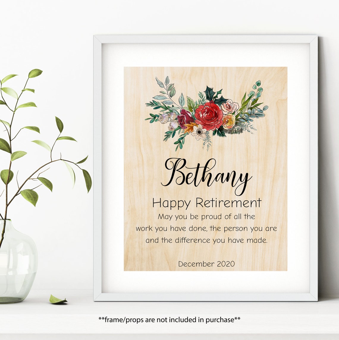 Retirement Gifts for Women / Custom Retirement Art / - Etsy