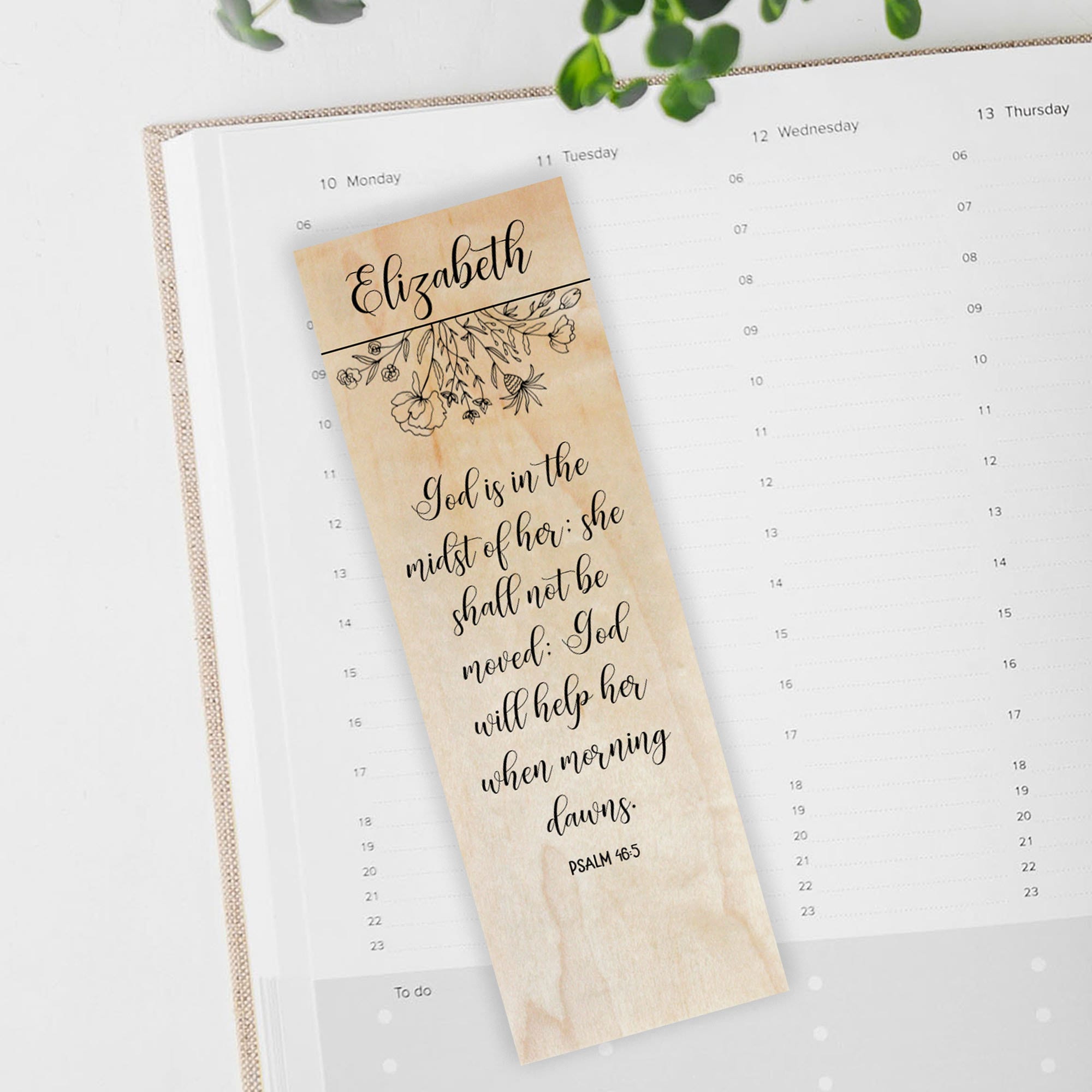 Psalm 46:5 Personalized Wood Bookmark / Christian Gifts for - Etsy